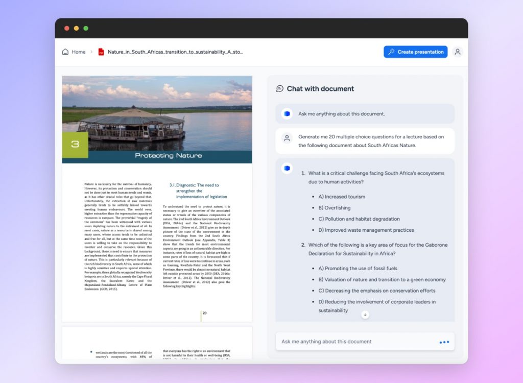 How to Generate Multiple-Choice Questions from a PDF with AI - SlideSpeak