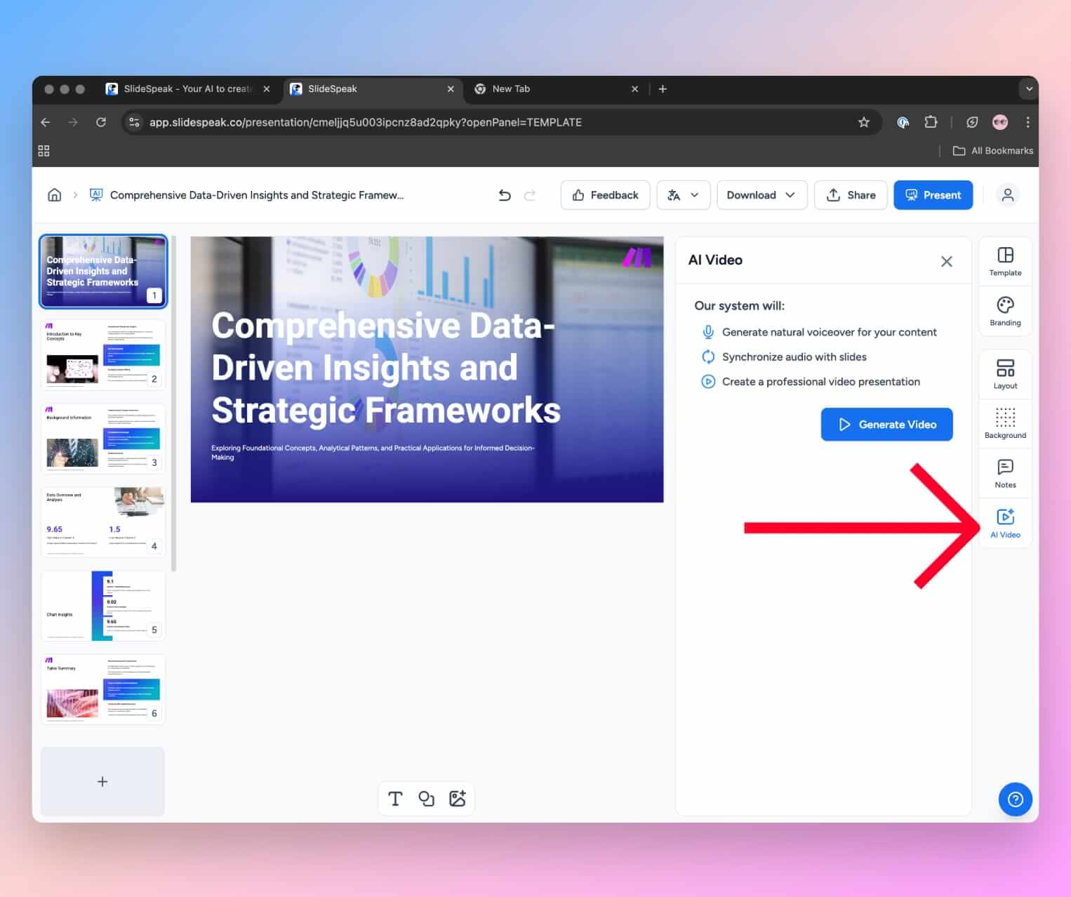 Generate AI Videos from Presentations - SlideSpeak