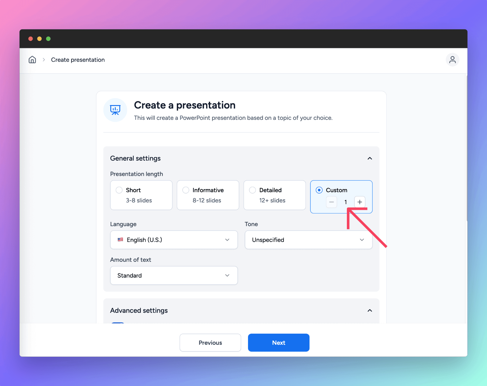 How do I create a single slide presentation? - SlideSpeak